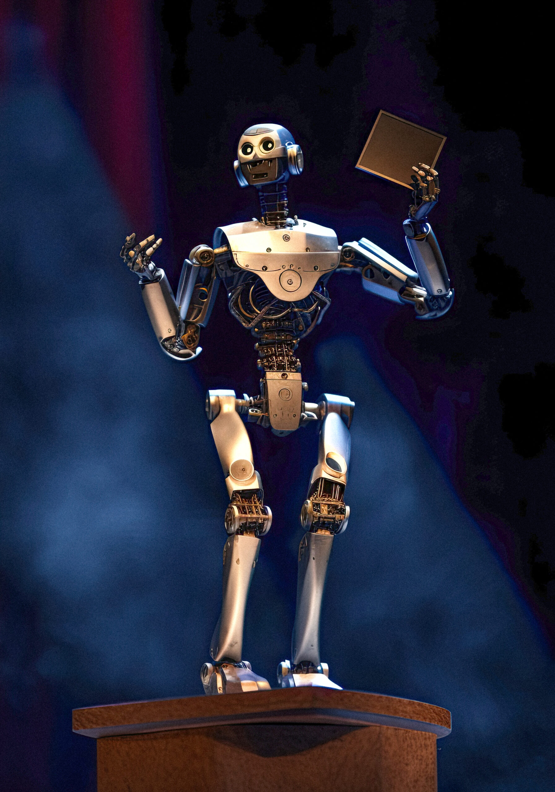 AI–illustration fra bogen · Robot med Nobelpris - HAVE Kommunikation